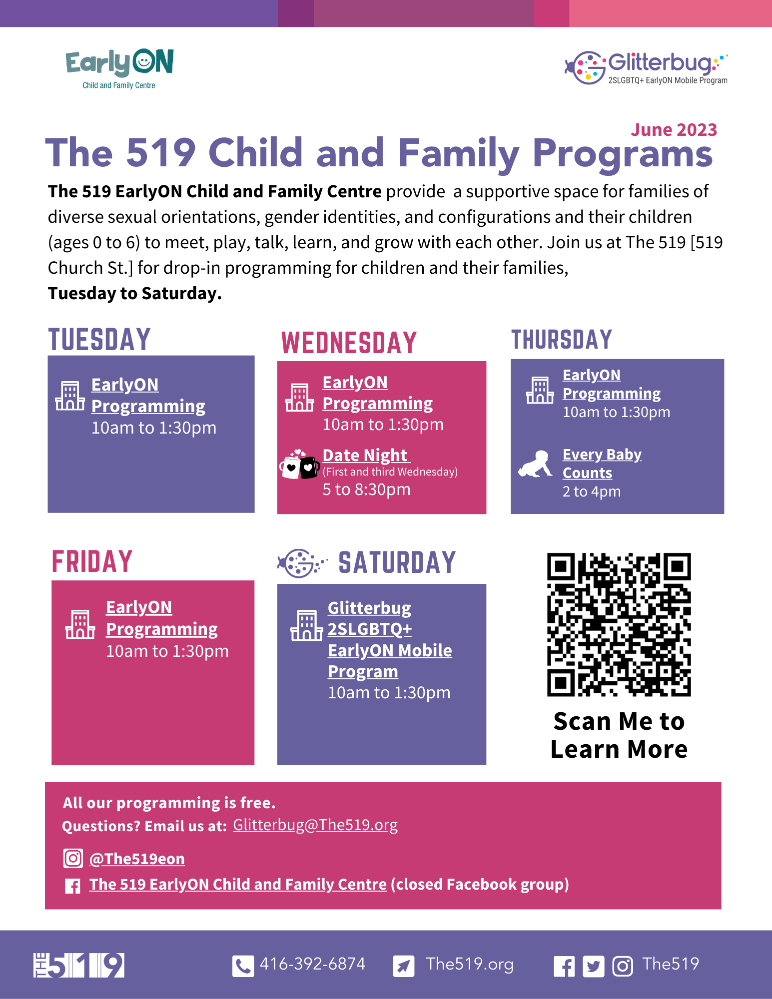 EarlyON Child and Family Centre (0-6 Year Olds) - The 519