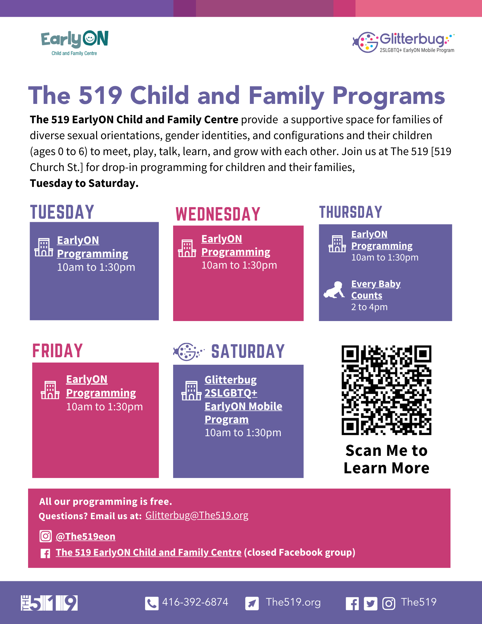 EarlyON Child and Family Centre (0-6 Year Olds) - The 519