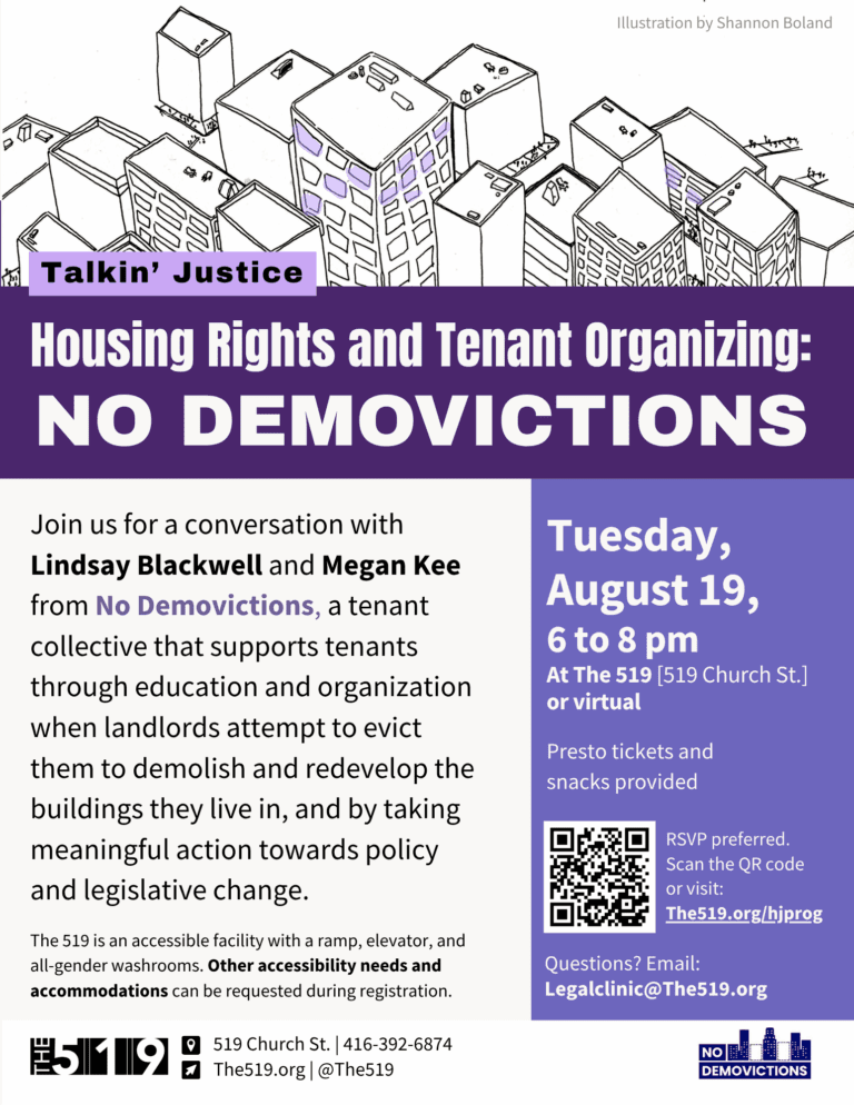 Talkin’ Justice: Legal Education Workshops - The 519