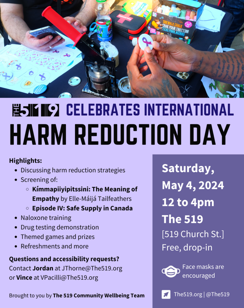Celebrate International Harm Reduction Day - The 519